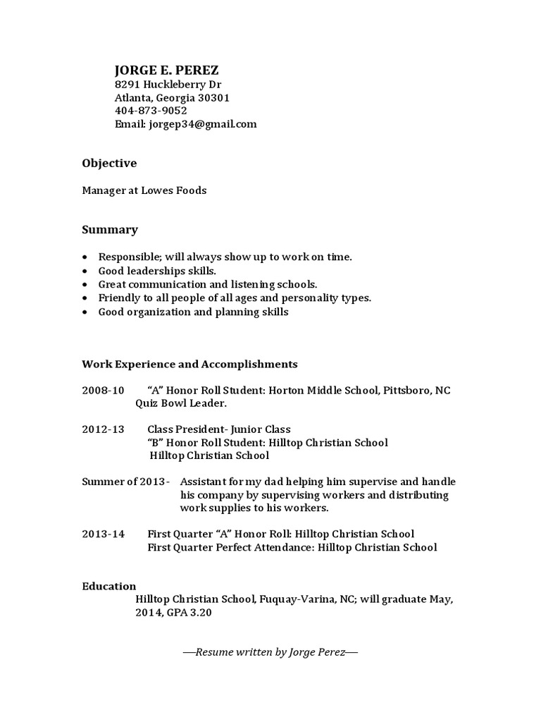 Jorge E. Perez Resume Summary | PDF | Career & Growth | Self-Improvement