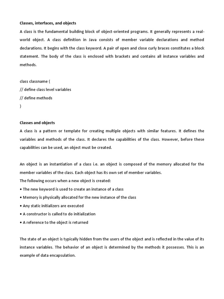 Getting Started With Java Part 2 | PDF | Class (Computer Programming ...