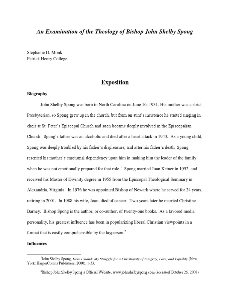 2011 - Stephanie D. Monk - An Examination of The Theology of Bishop ...