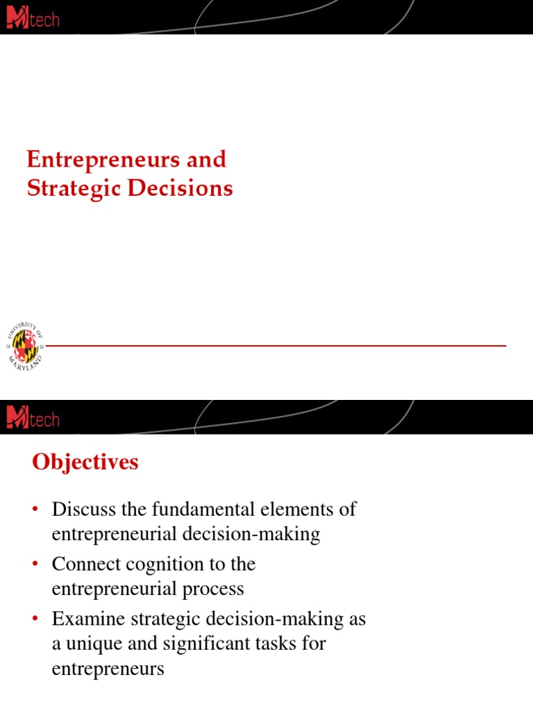 Entrepreneurial Decision-Making Insights | PDF | Decision Making ...