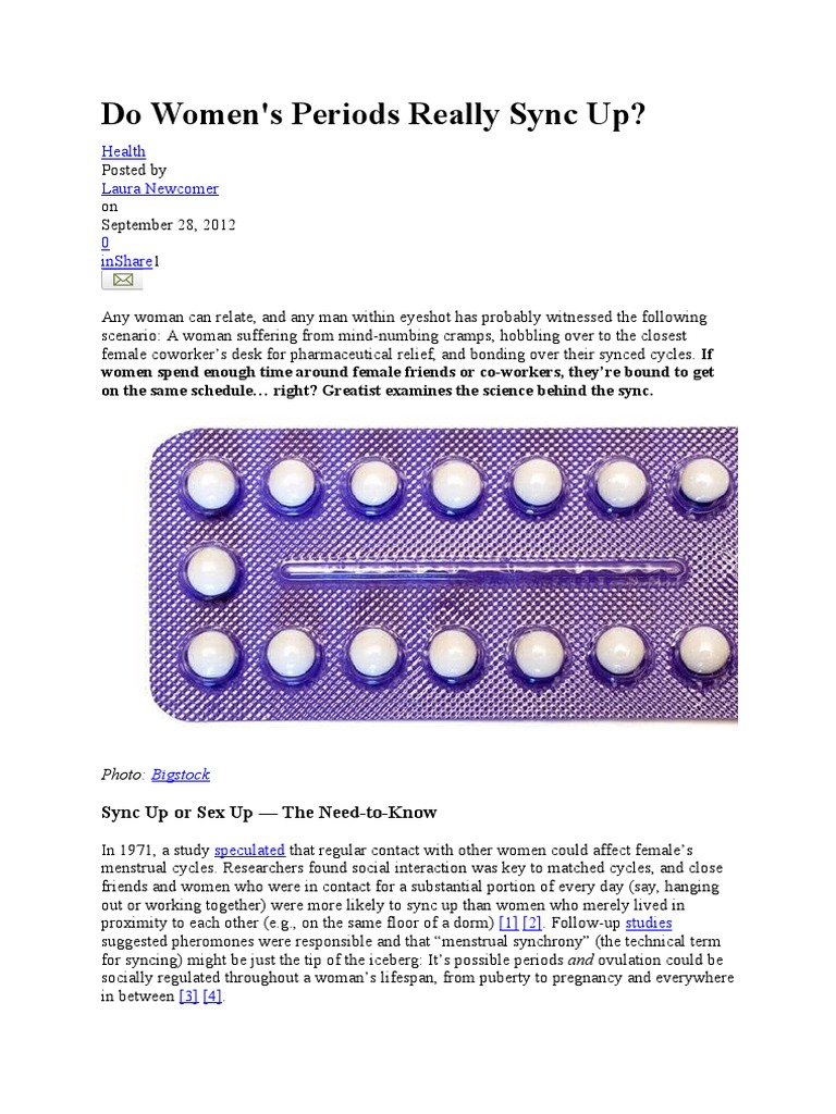 Do Women's Periods Really Sync Up?: Health Laura Newcomer | PDF ...