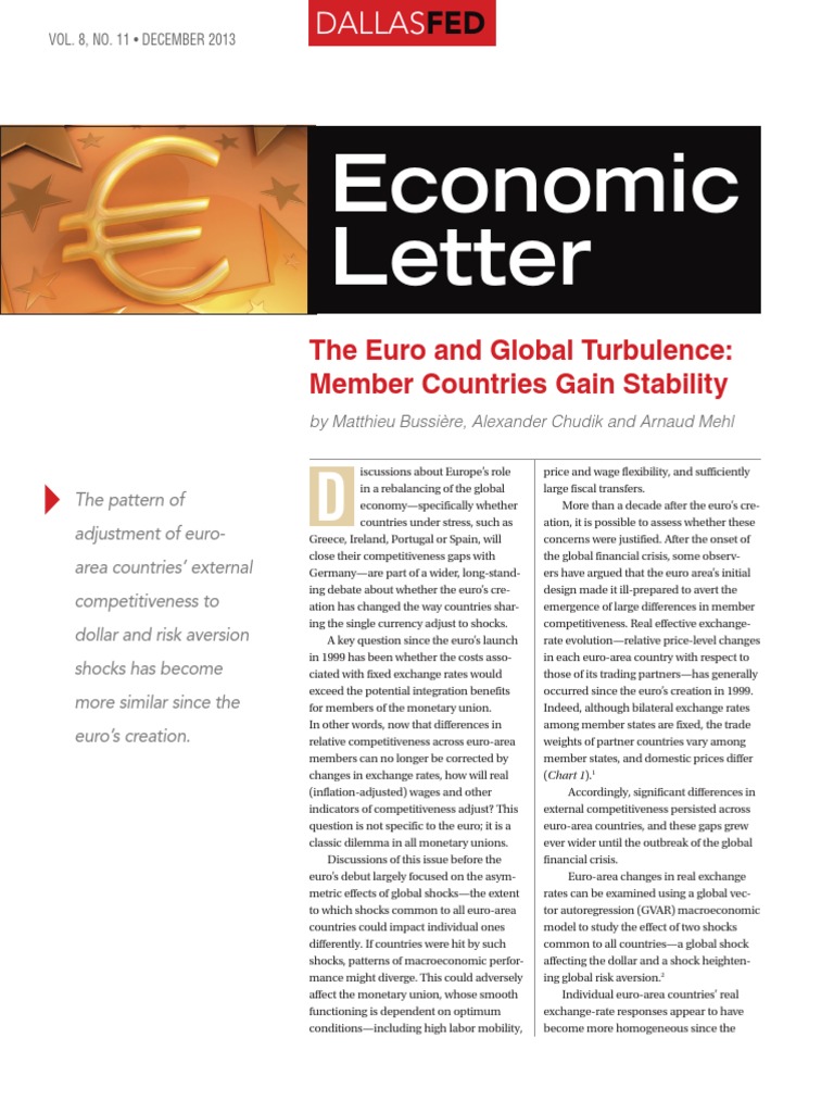 Economic Letter | PDF | Euro | Exchange Rate