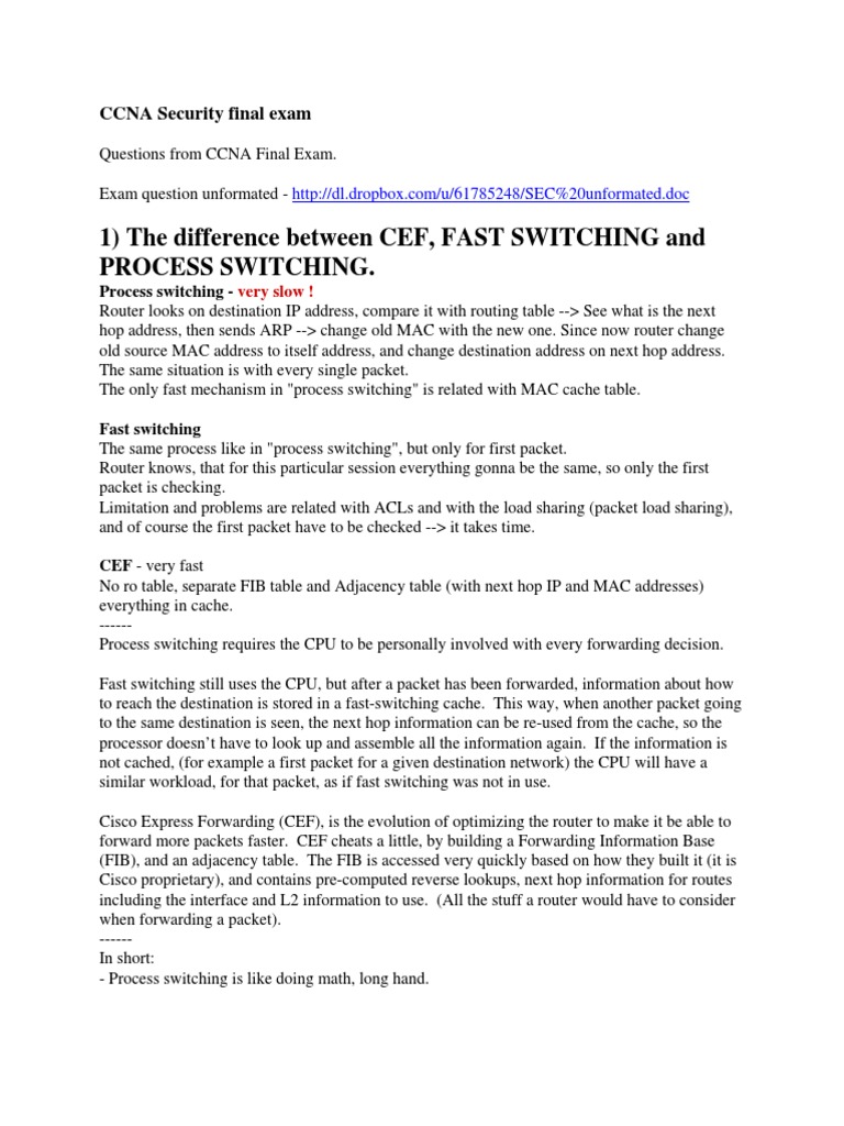 CCNA Security Final Exam | PDF | Virtual Private Network | Router (Computing)