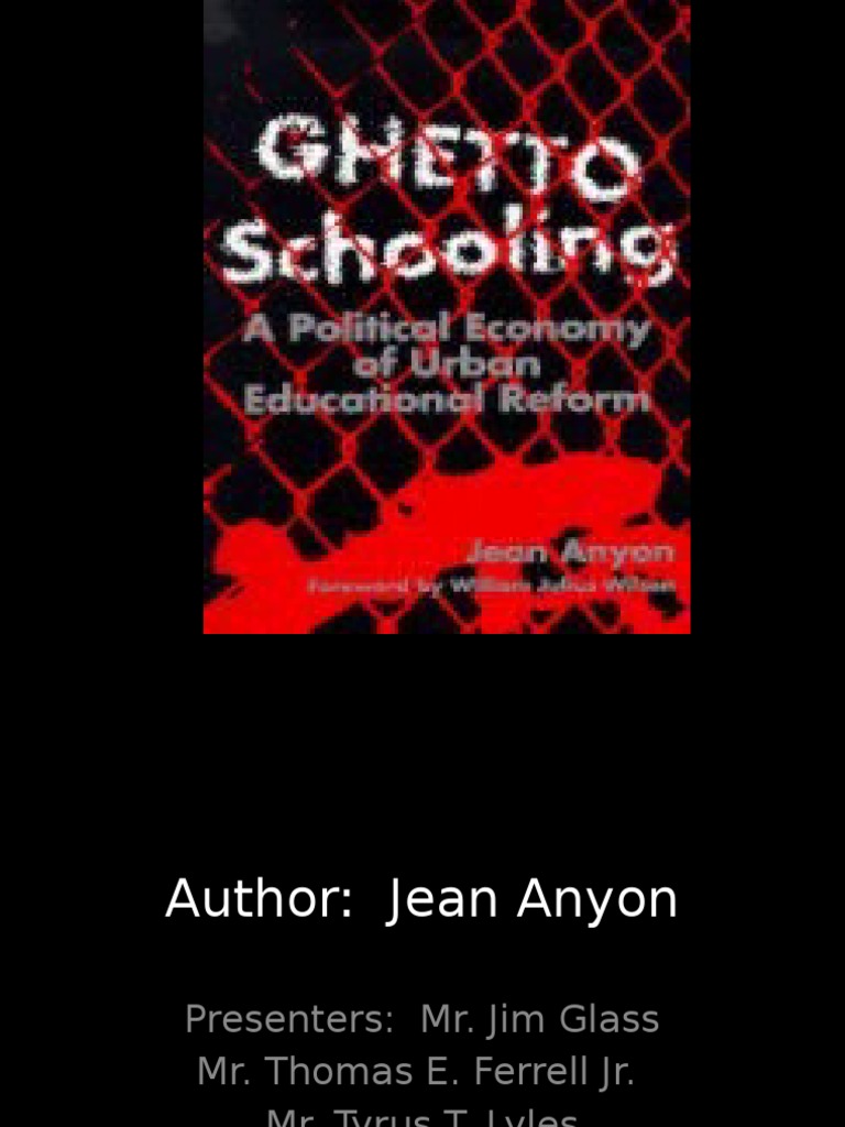 Ghetto Schooling Power Point Final | PDF | Newark | Racial Segregation ...