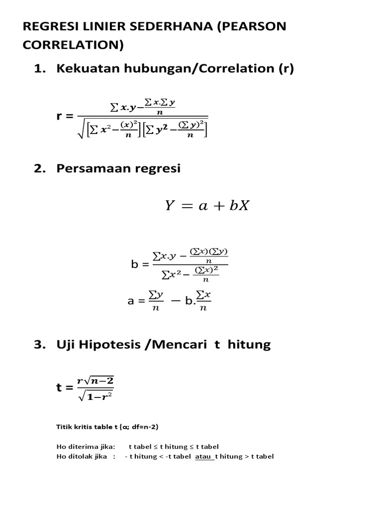 Regresi Linier Sederhana | PDF