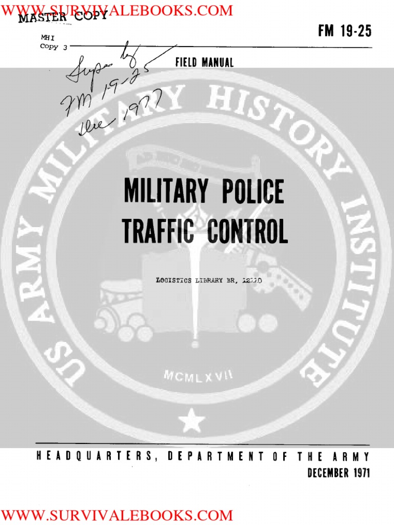 1971 US Army Vietnam War Military Police Traffic Control 169p ...