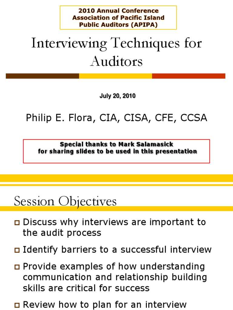 Interviewing | PDF | Internal Audit | Interview