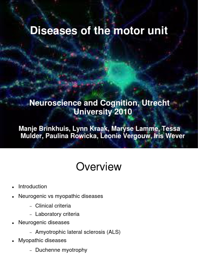 Disease of The Motor Unit | PDF | Amyotrophic Lateral Sclerosis ...