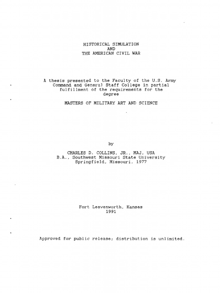 Historical Simulation and The Civil War | PDF | Regiment | Brigade