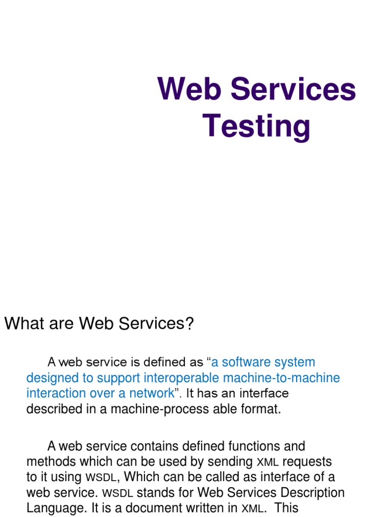 Web Services Testing | PDF | Web Service | Soap
