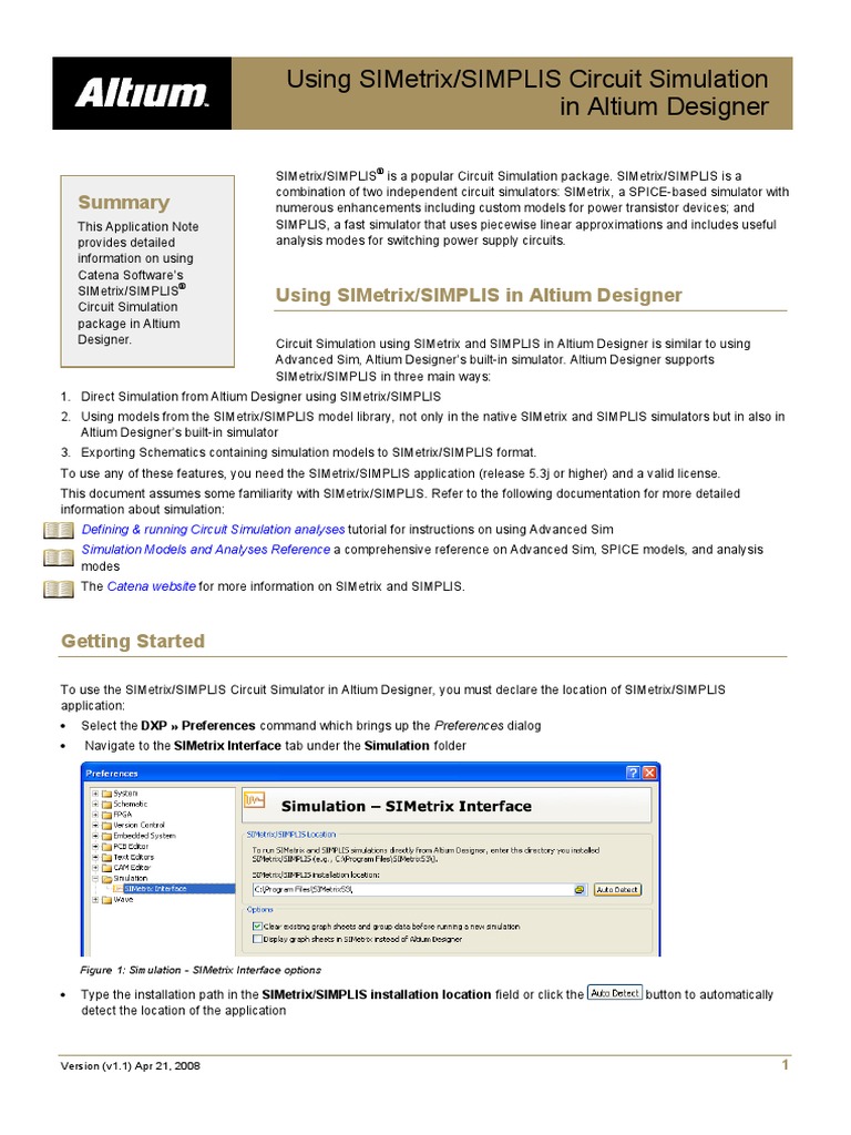 AP0161 Using SIMetrix SIMPLIS Circuit Simulation | PDF | Spice | Transformer
