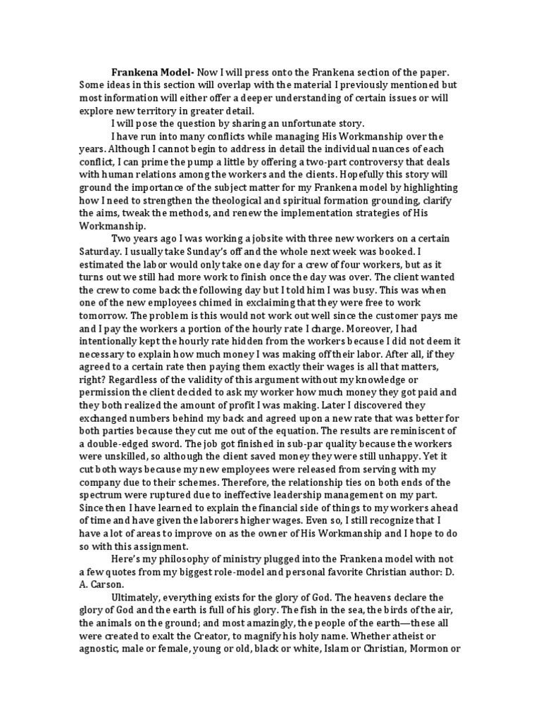 Frankena Model | PDF | God | Faith