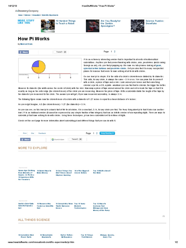 HowStuffWorks - How Pi Works | PDF | Pi | Pendulum
