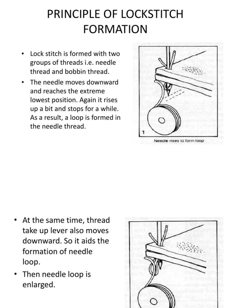Principle of Lockstitch Formation | PDF | Self-Improvement