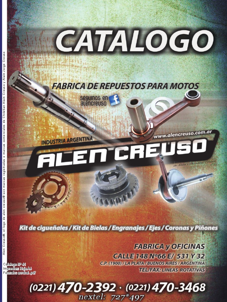 Catalogo Repuestos de Motos Varias | Engranaje | Embrague