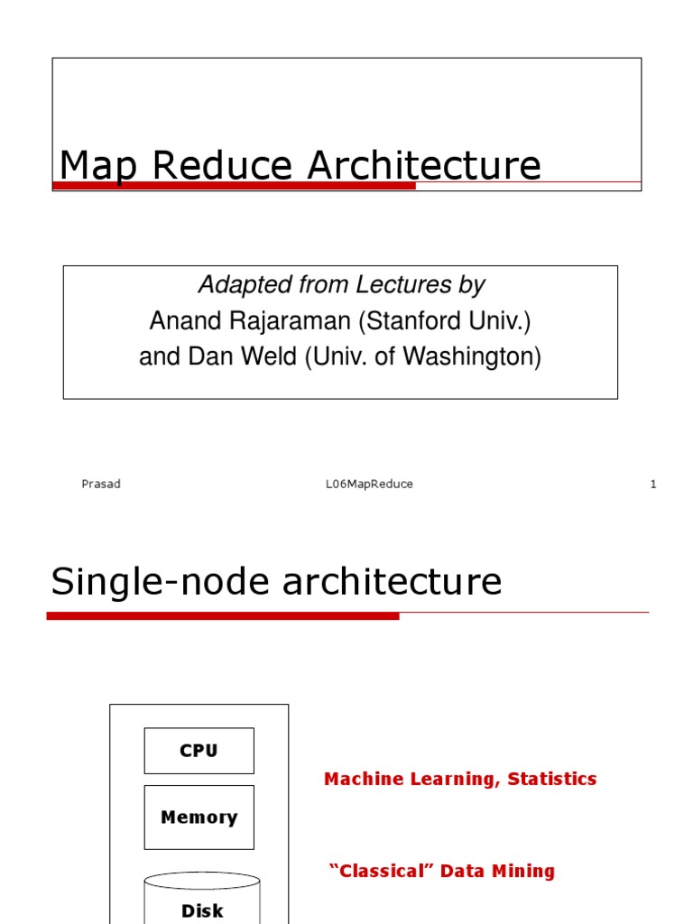 Map Reduce Architecture: Adapted From Lectures by | PDF | Map Reduce | Apache Hadoop