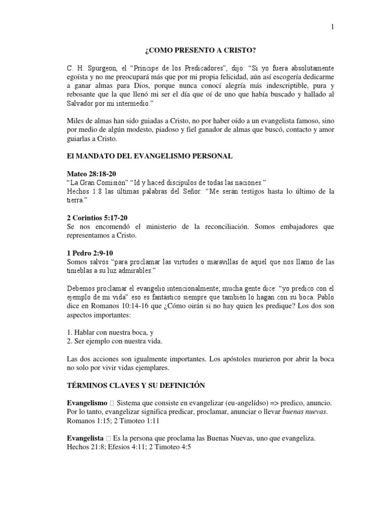 Cómo Presentar a Cristo Efectivamente | PDF | Evangelios | Jesús
