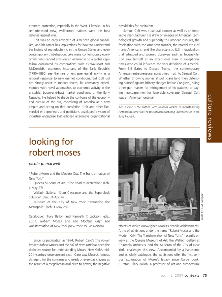 Looking For Robert Moses: Nicole P. Marwell | PDF | The United States ...