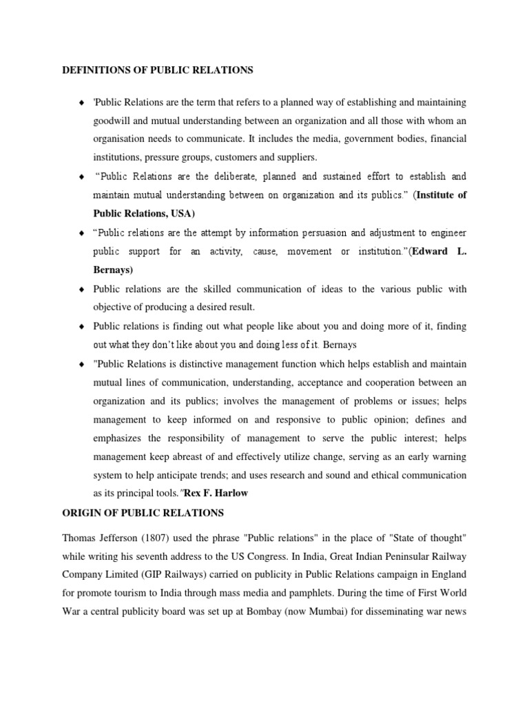 Public Relations | PDF | Public Relations | Community