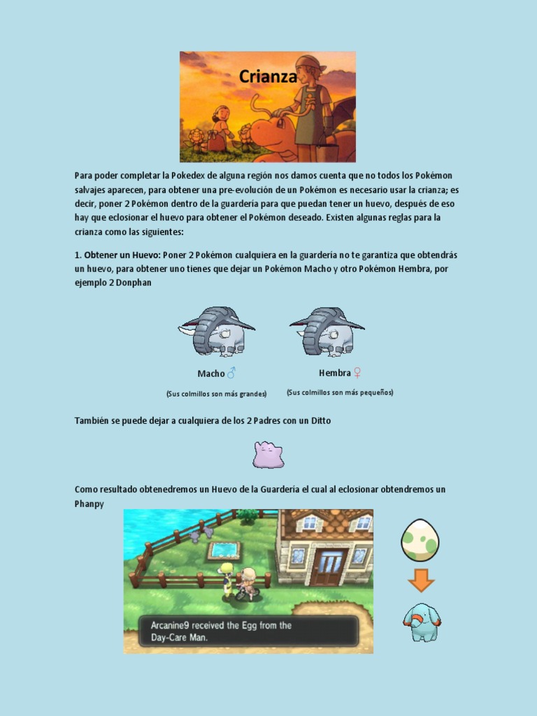 Crianza | PDF | Pokémon | Huevo