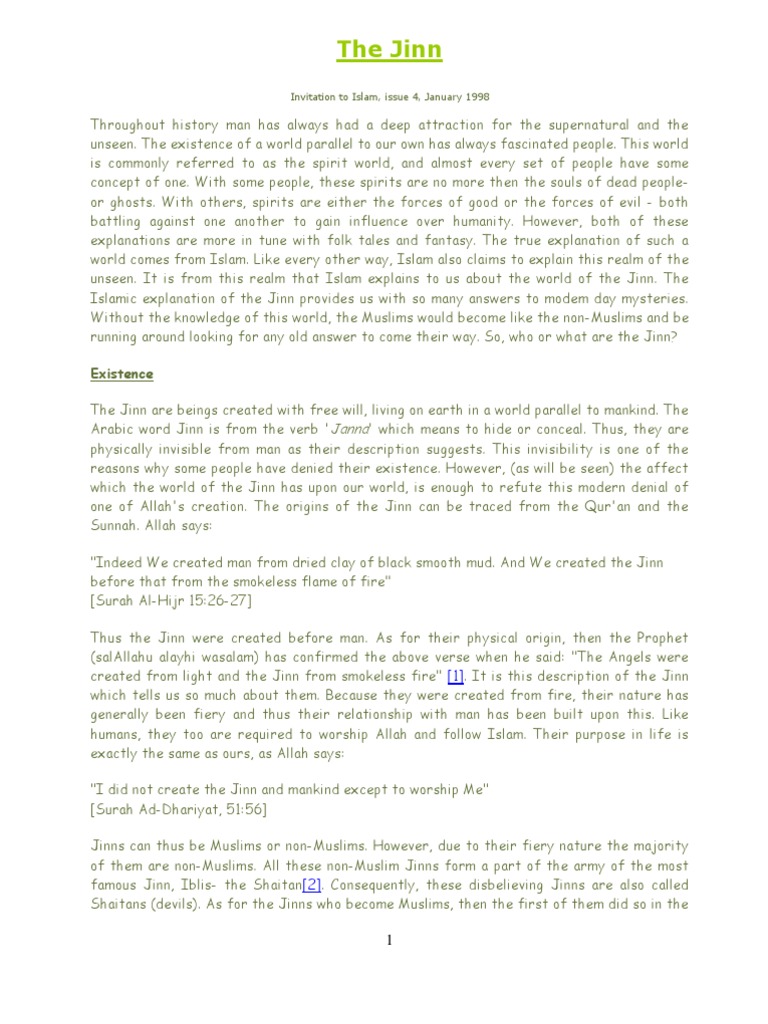 Story About Jinn | Jinn | Religion And Belief