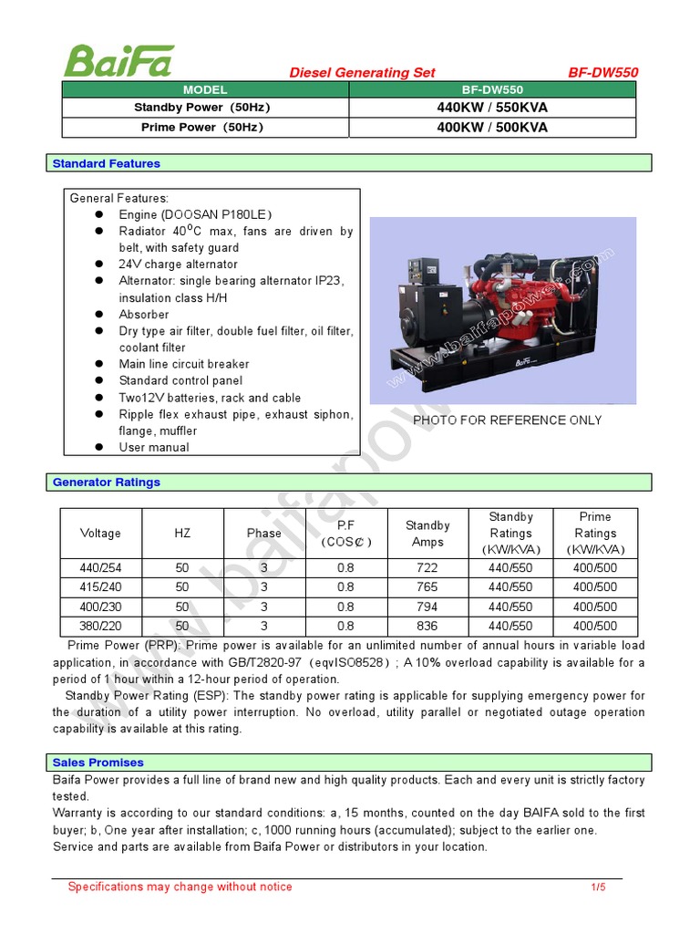 Manual BF DW550 | PDF | Diesel Engine | Machines
