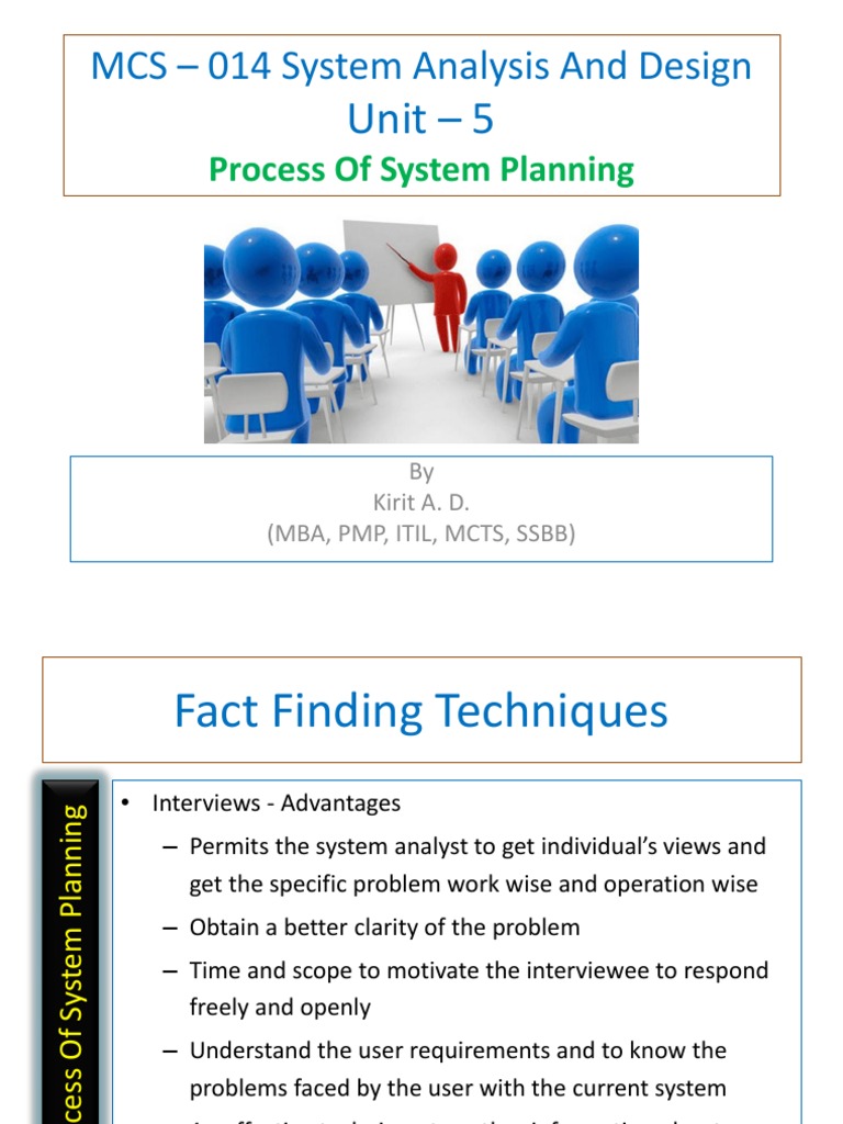 An Overview of Fact-Finding Techniques and the Process of System ...