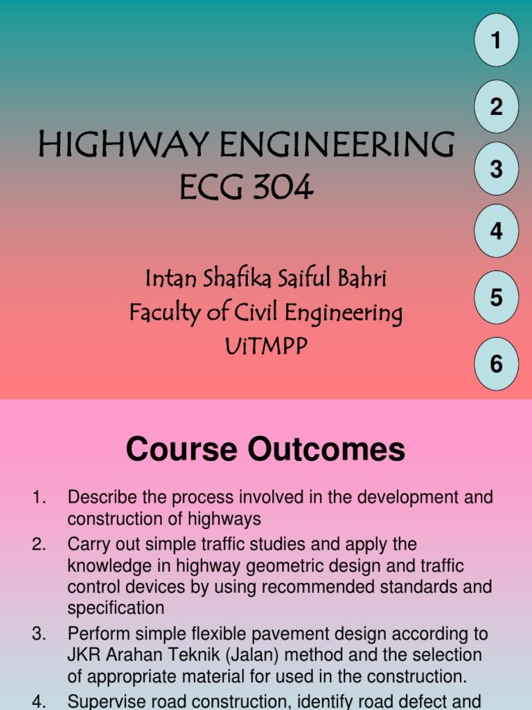 Highway Engineering Management 2024 | PDF | Road | Traffic