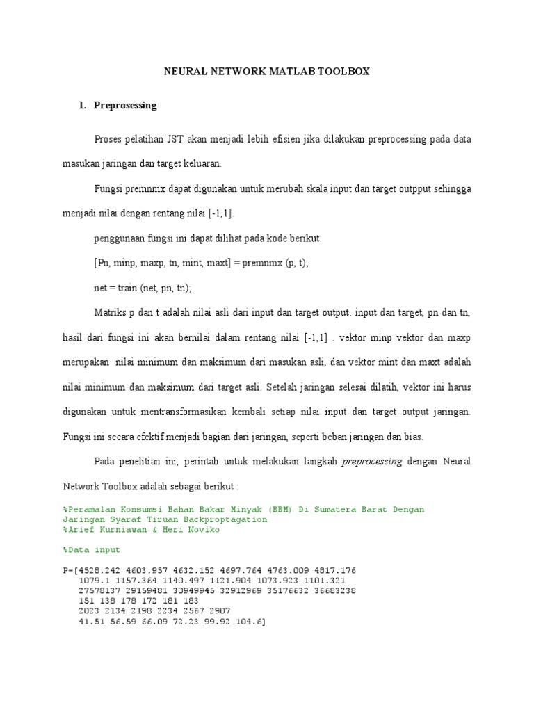 Neural Network Toolbox Guide | PDF