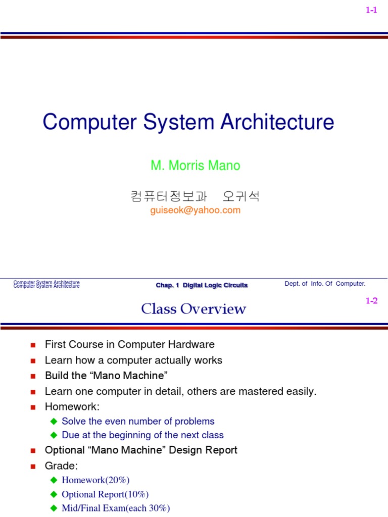 Morris Mano ch01.ppt | Logic Gate | Logic