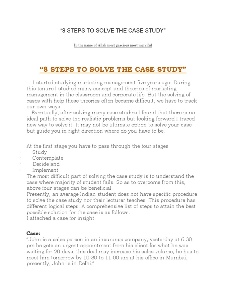 Case Study Solving Techniques | Download Free PDF | Swot Analysis ...