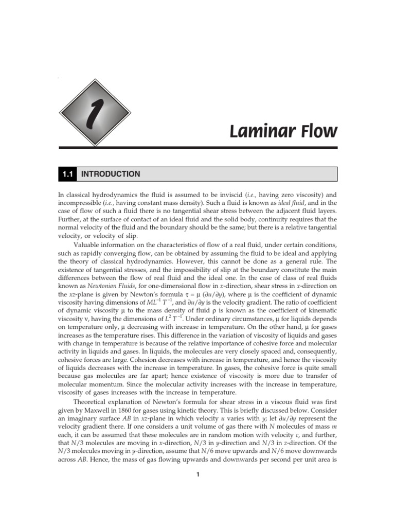 Laminar Flow Equations | PDF | Boundary Layer | Fluid Dynamics