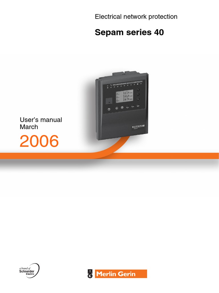Manual SEPAM Series 40 | PDF | Ac Power | Hertz