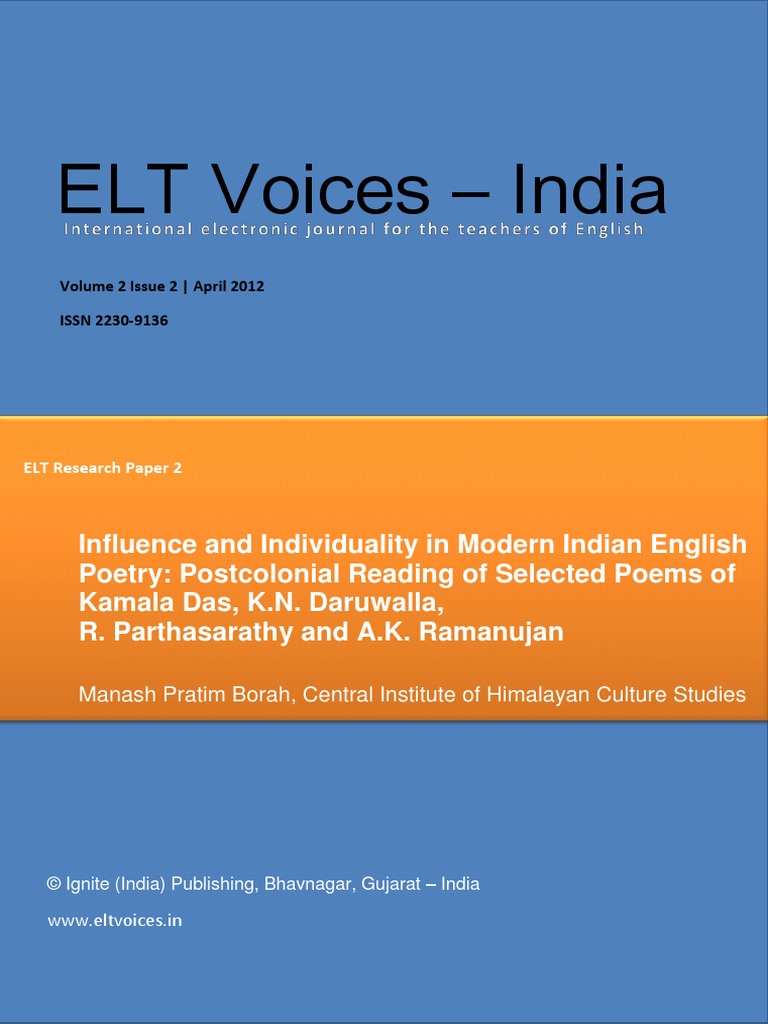 Influence and Individuality in Indian Poetry | PDF | English Poetry ...