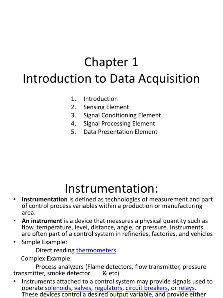 Introduction To Data Acquisition | PDF | Signal (Electrical Engineering ...