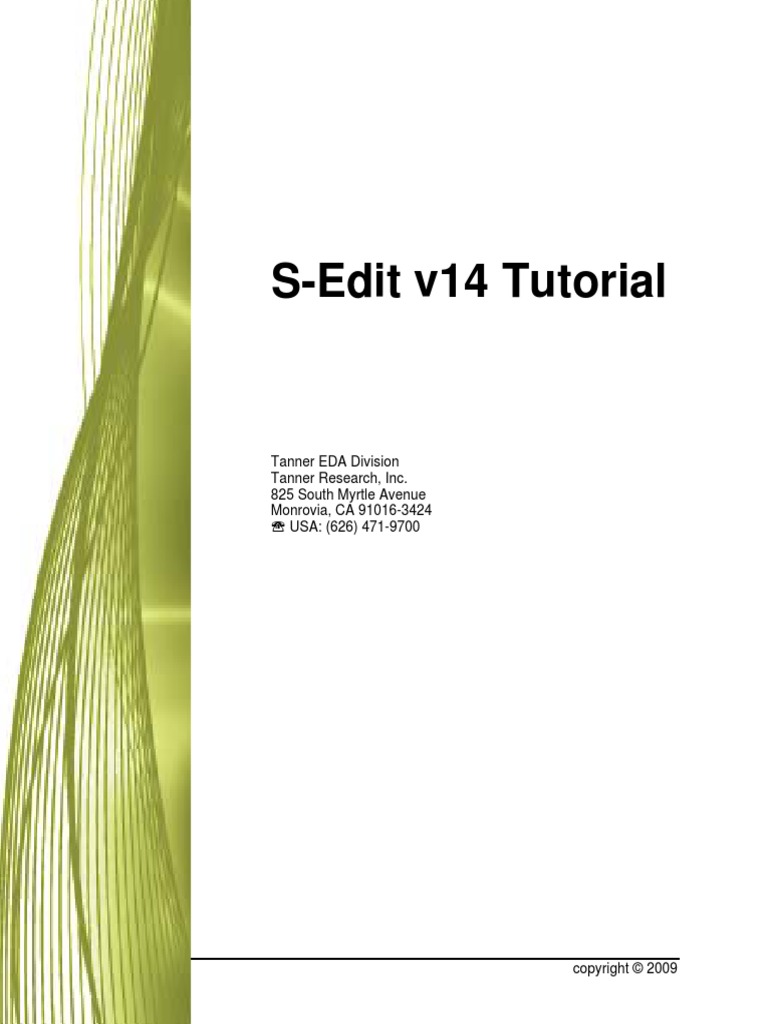 S Edit Tutorial | PDF | Mosfet | Spice