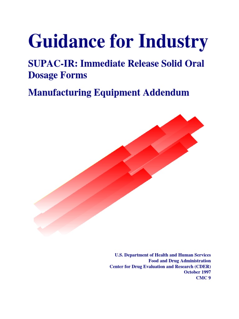 Oral Solid Dosage Manufacturing Guidance | PDF | Mill (Grinding ...