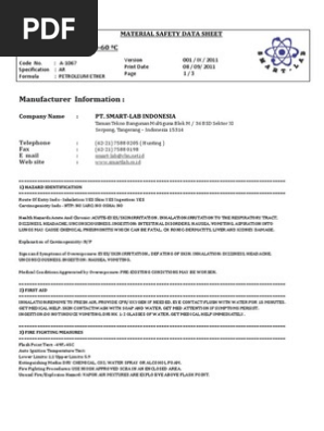 Petroleum Ether Msds