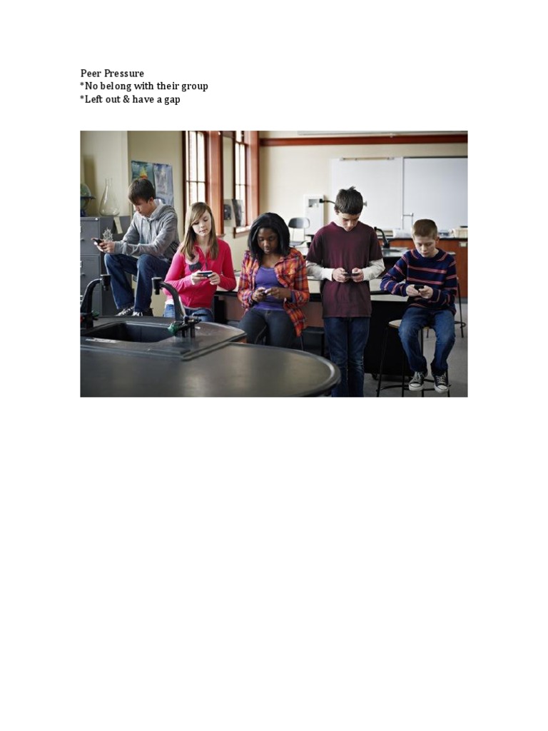 Peer Pressure No Belong With Their Group Left Out & Have A Gap | PDF