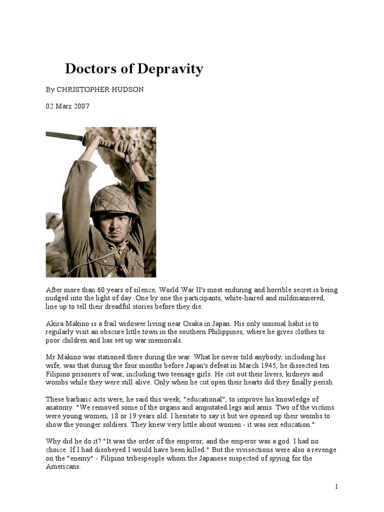 Japan Nazis of Asia - Unit.731 | PDF | Violence | Unrest