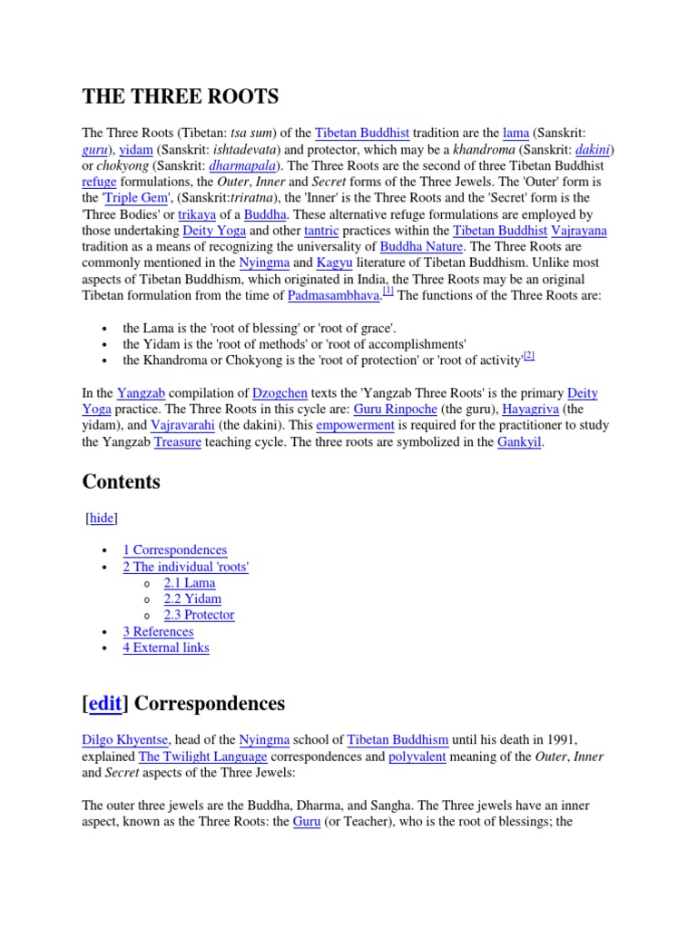 The Three Roots | PDF | Mahayana | Neoplatonism