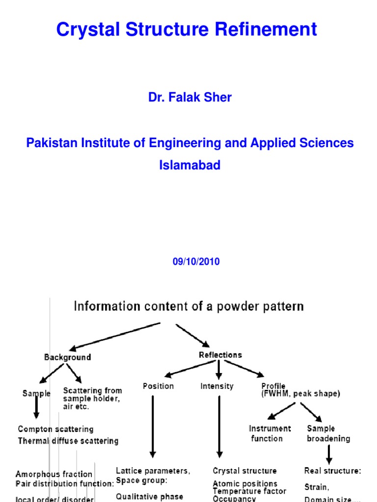 Crystal Structure Refinement - TUTORIAL | PDF | X Ray Crystallography ...
