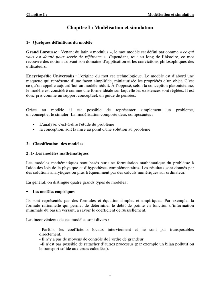 Chapitre I HU2 | PDF