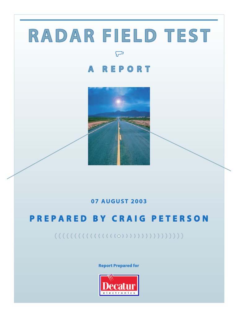 Radar Field Test Op | PDF | Electromagnetic Interference | Antenna (Radio)
