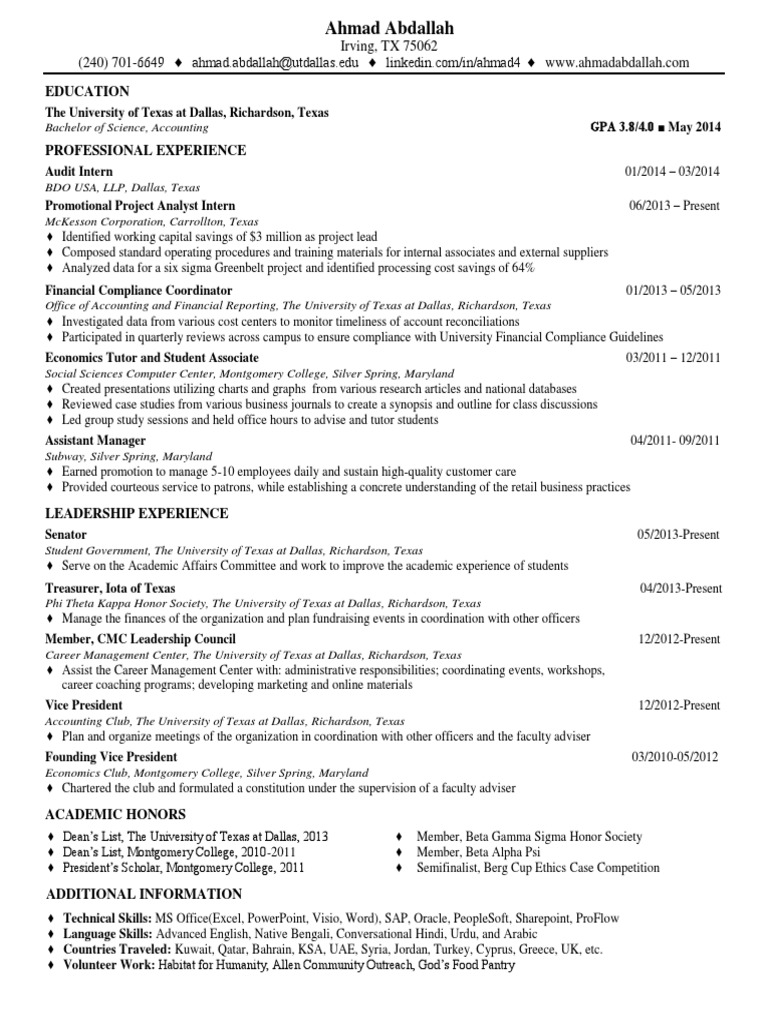 Ahmad Abdallah Resume-33 | PDF | University Of Texas At Austin ...