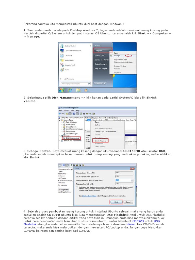 Cara Install Ulang, Dan Dual Boot | PDF
