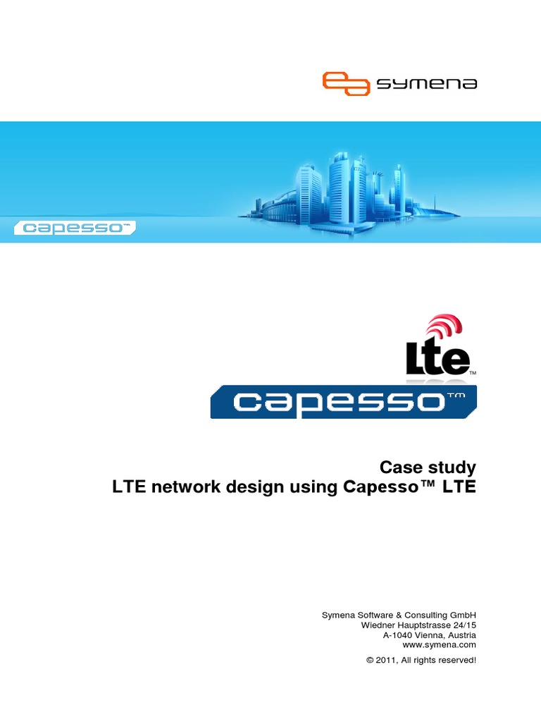 Symena LTE Network Design Using Capesso LTE A | PDF | Mimo | Lte (Telecommunication)