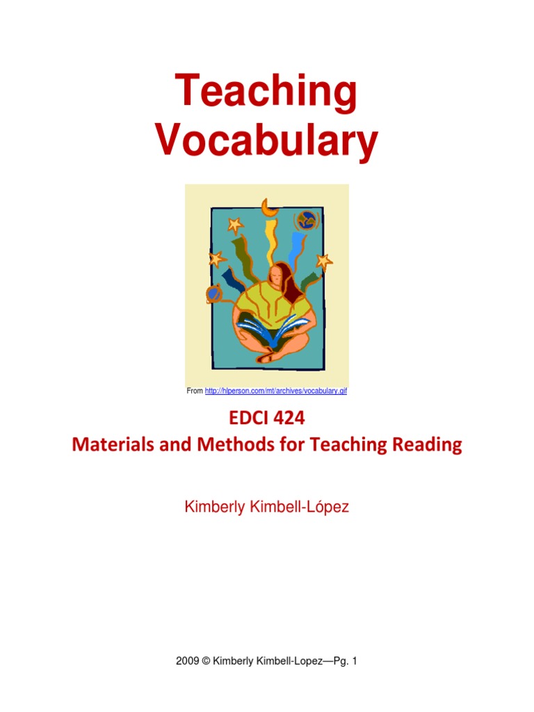 Vocabulary Handout Booklet | PDF | Vocabulary | Reading (Process)
