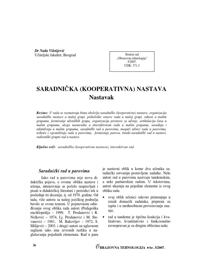 5 Ot 3 2007 Nada Vilotijevic | PDF