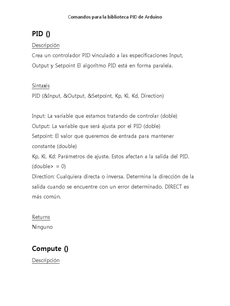 Pid Arduino | PDF | Matemáticas Aplicadas | Ingenieria Eléctrica